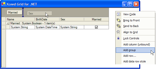 Building an unbound grid